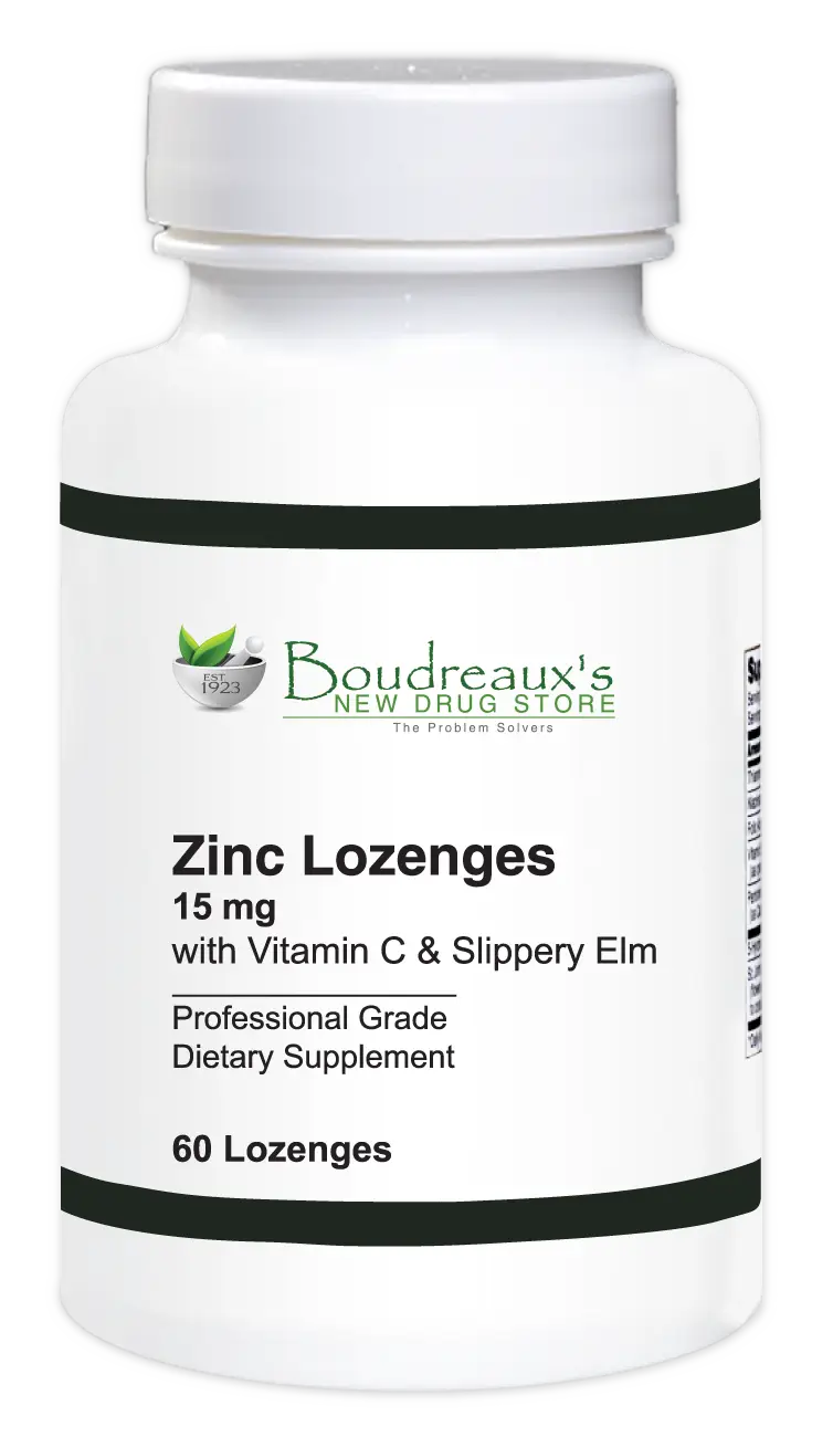 Zinc Lozenges 15 mg - Boudreaux's New Drug Store